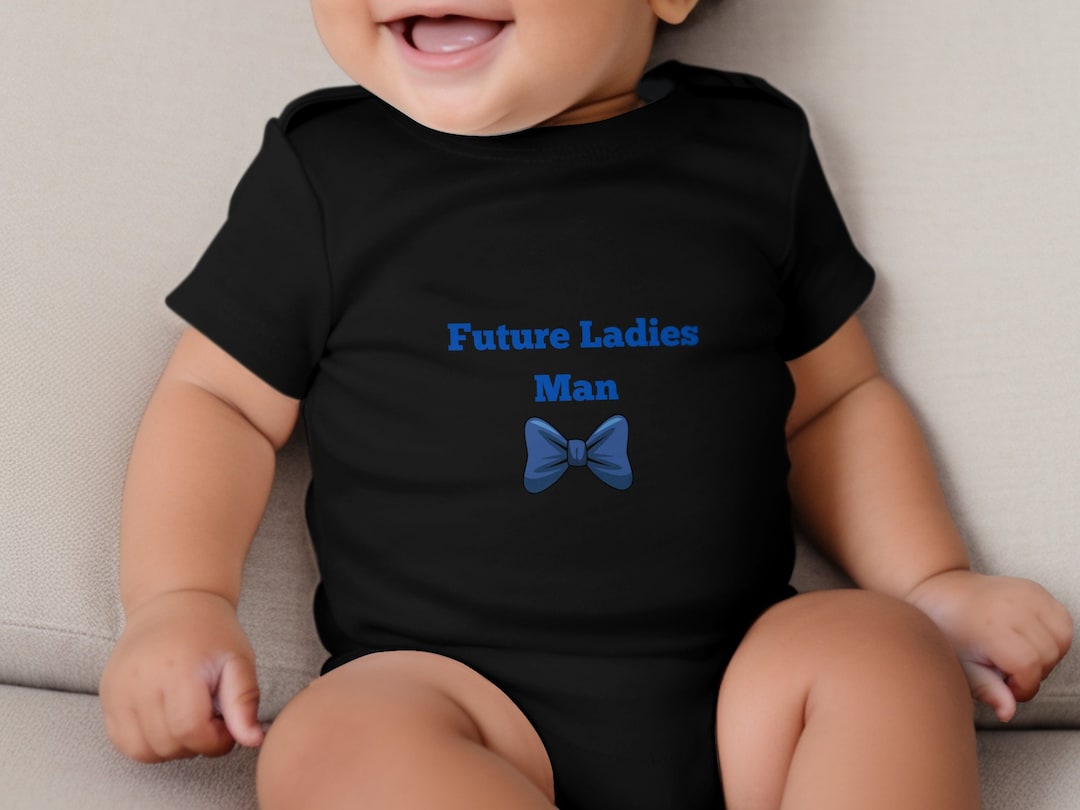 Future Ladies Man Baby Onesie, Cute Baby Bowtie Outfit, Funny Baby ...