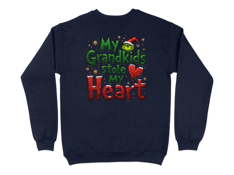 Funny Grinch Santa Grandpa Christmas Sweatshirt - Holiday Family ...