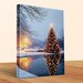 Christmas Tree Reflection Canvas Art, Snowy Winter Scene (16x20) - Etsy