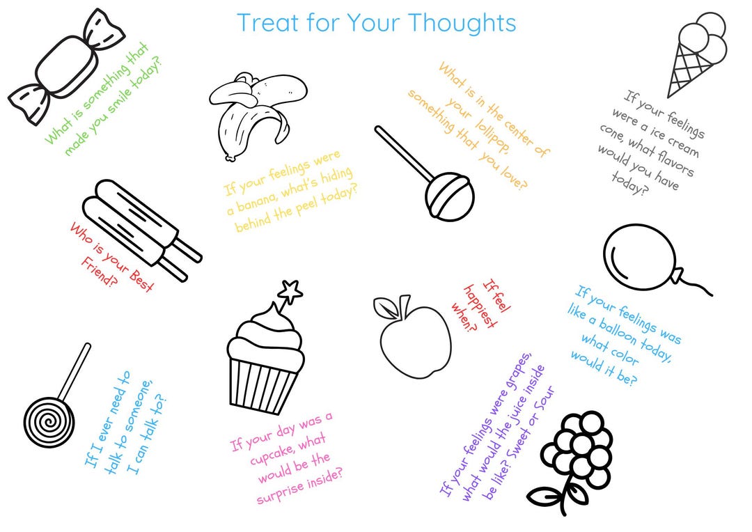 Kids Conversation Starter Chart: Emotion Sharing Game (editable PNG) - Etsy