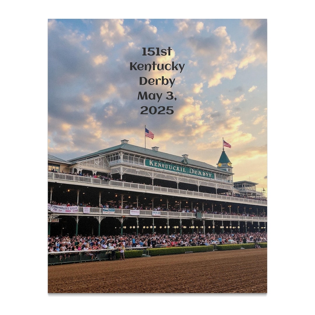 151st Kentucky Derby Poster Horse Racing Art May 3 2025 Wall Decor ...