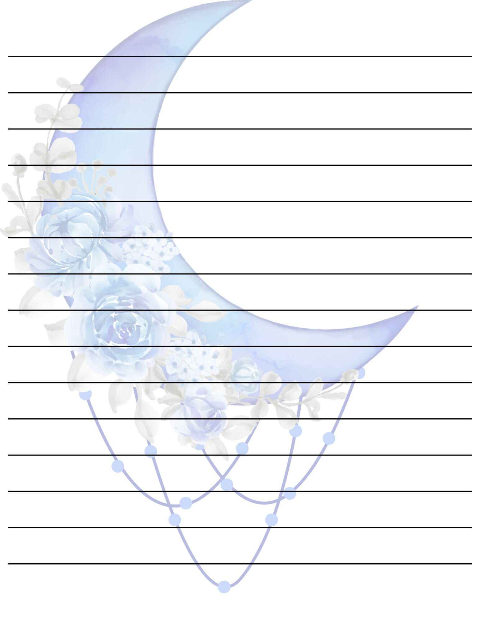 Celestial Moon & Stars Stationary Set (PNG Digital Download) - Etsy