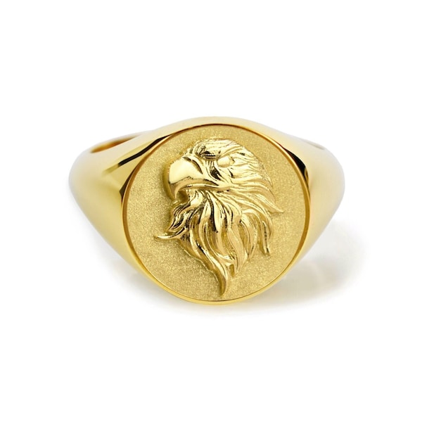 14k Gold Eagle Ring - Etsy