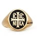 Gold Chi Rho Signet Ring, Christogram Signet Ring, Roman Catholic ...