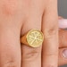 Gold Chi Rho Signet Ring, Christogram Signet Ring, Roman Catholic ...