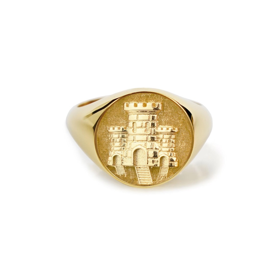 Gold Castle Signet Ring, Windsor Castle Ring, Edinburgh Ring ...