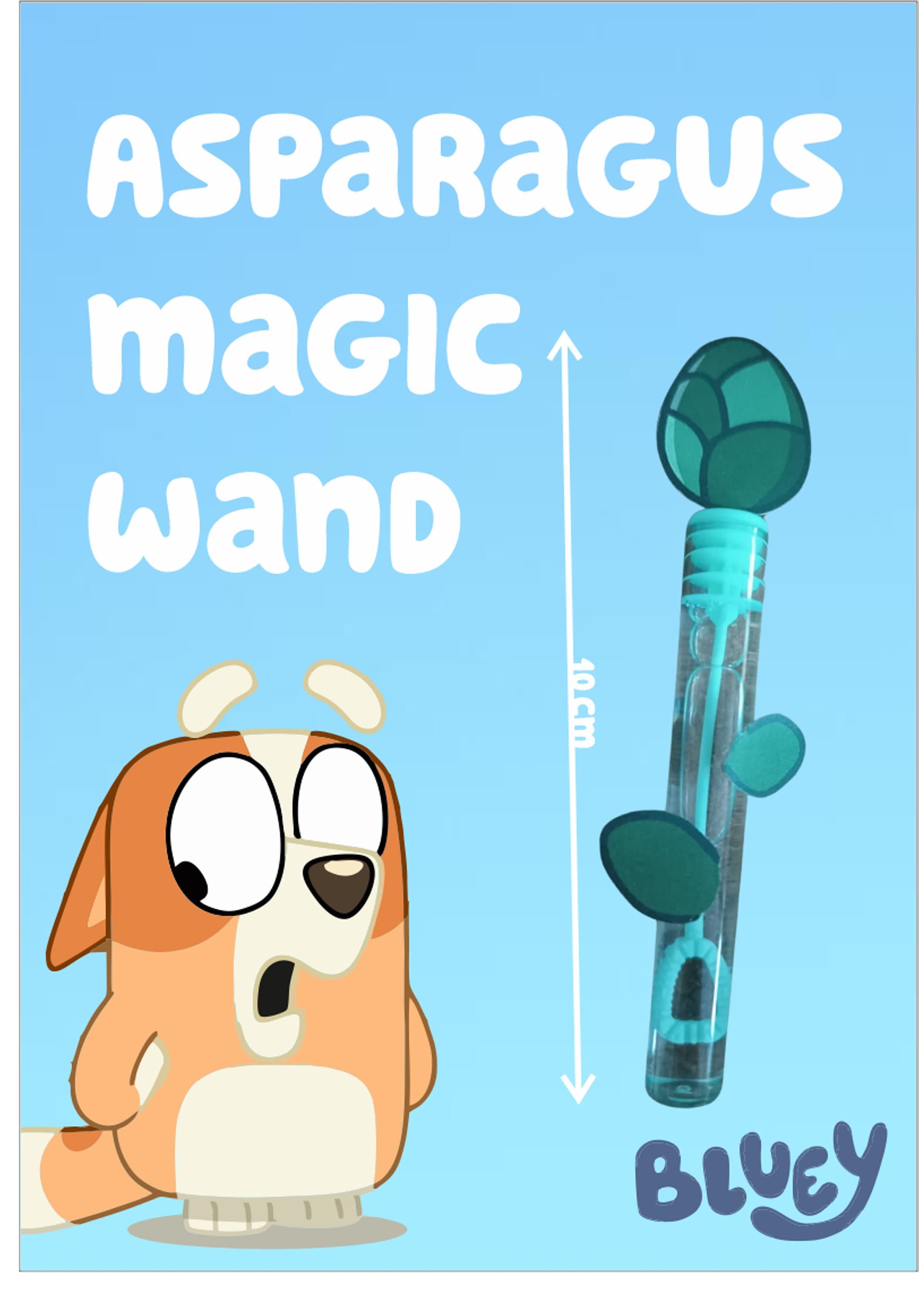 Printable Bluey Inspired Themed Party - Asparagus Magic Wand - Bluey ...