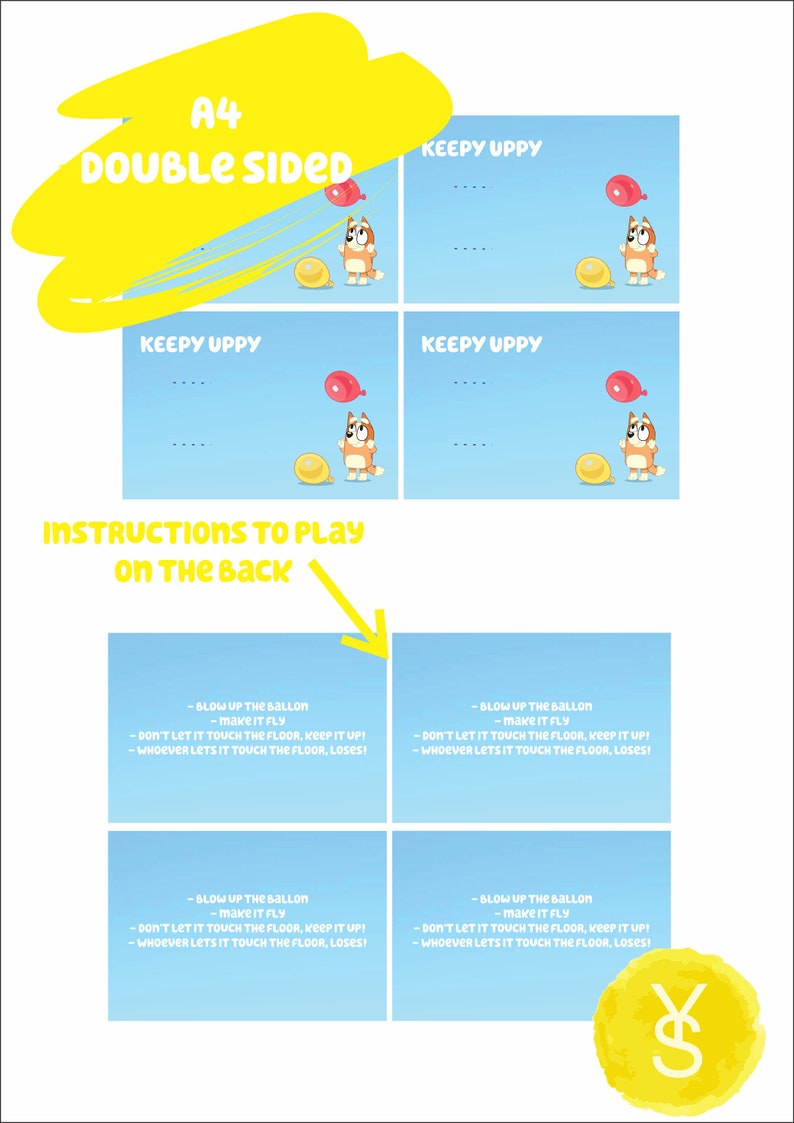 Printable Printable Party Favors Bluey Themed Party Bluey - Etsy Canada