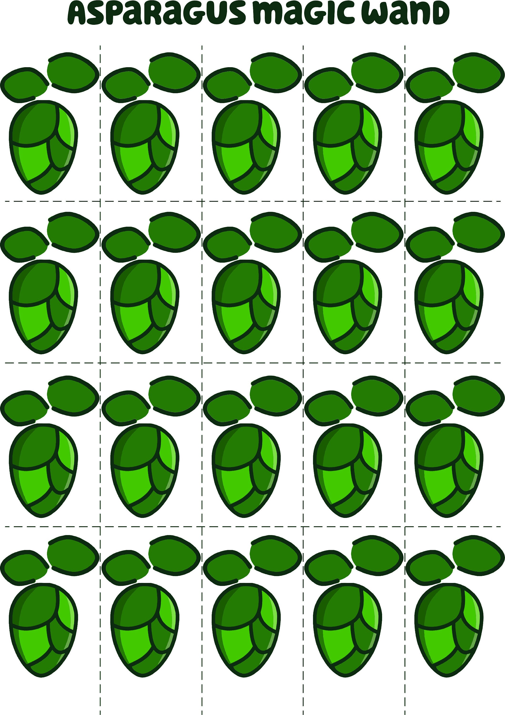 Printable Bluey Inspired Themed Party Asparagus Magic Wand Bluey ...