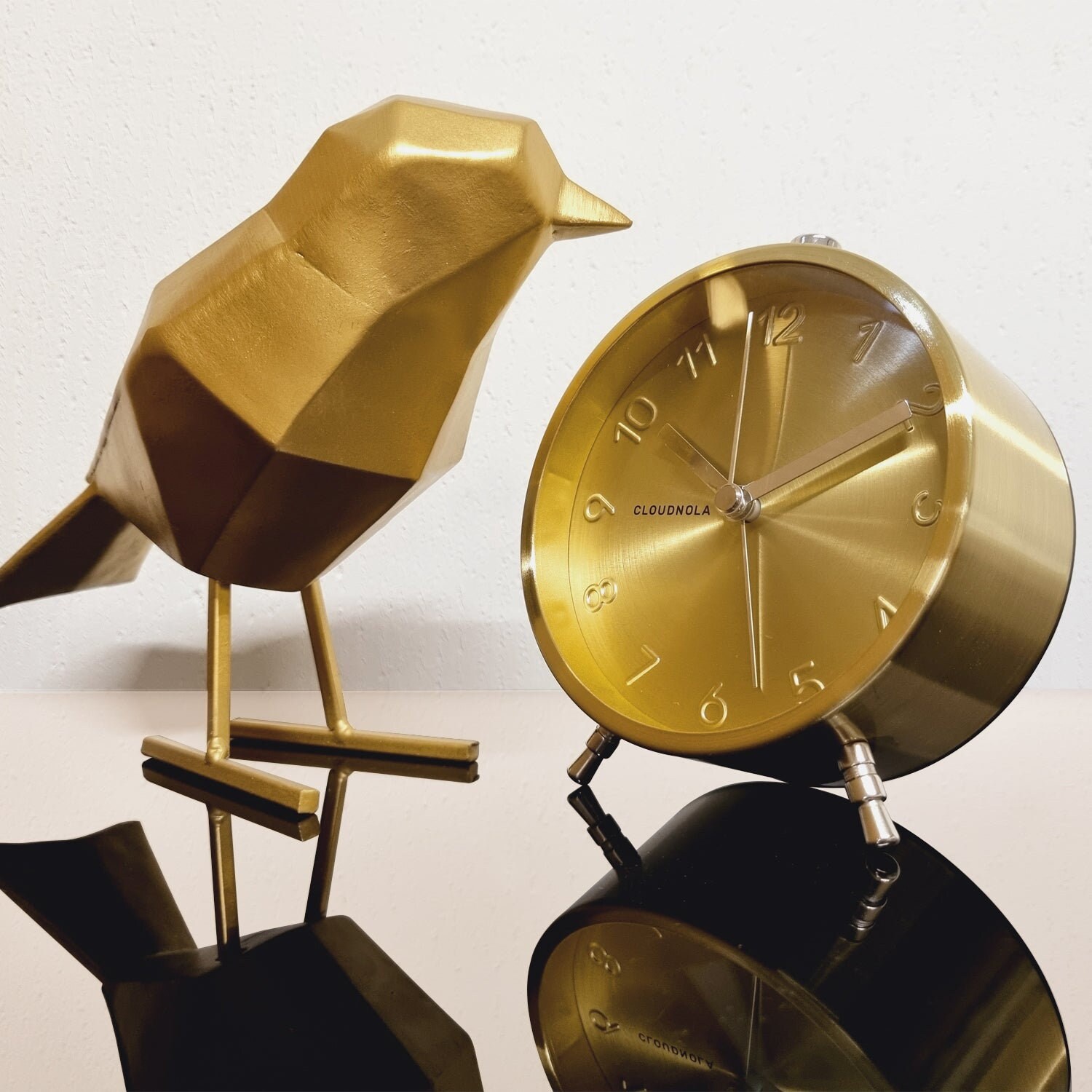 Glam Gold - Alarm Clock - Silent Mechanism - Premium Shine - 5.3 X 4.3 ...