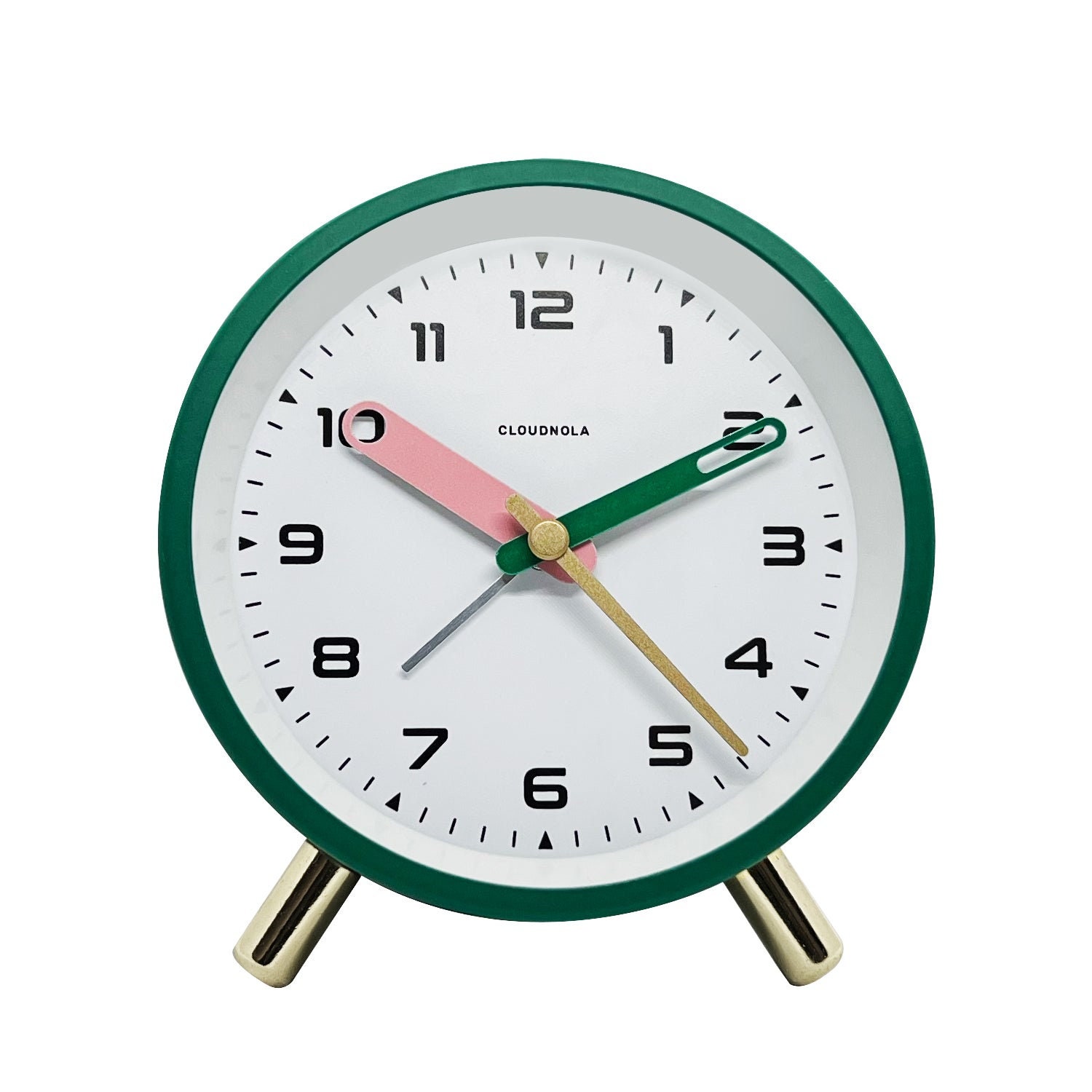 Studio Miami Green Alarm Clock - Vibrant Elegance - Golden-legged ...