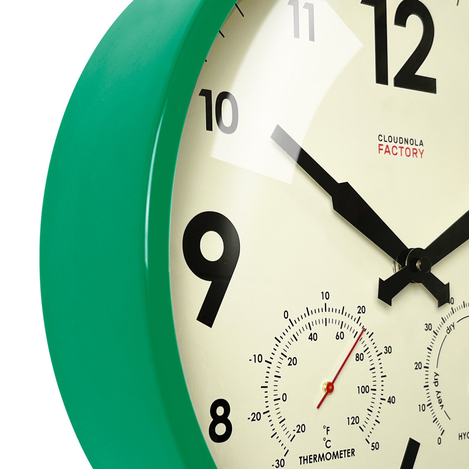 Factory Outdoor Green Wall Clock Weather-ready Station With Barometer ...