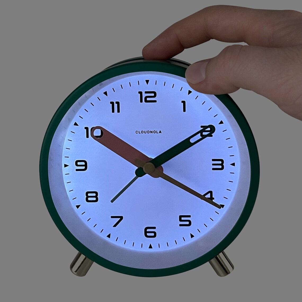 Studio Miami Green Alarm Clock - Vibrant Elegance - Golden-legged ...