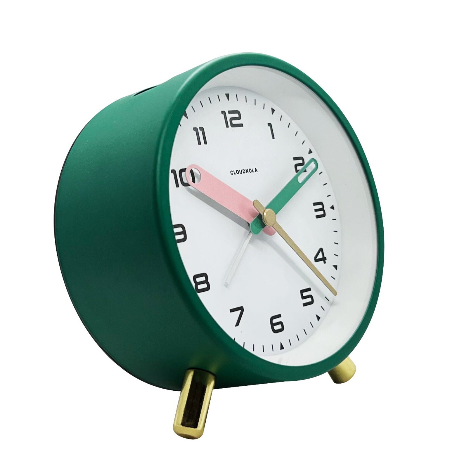 Studio Miami Green Alarm Clock - Vibrant Elegance - Golden-legged ...