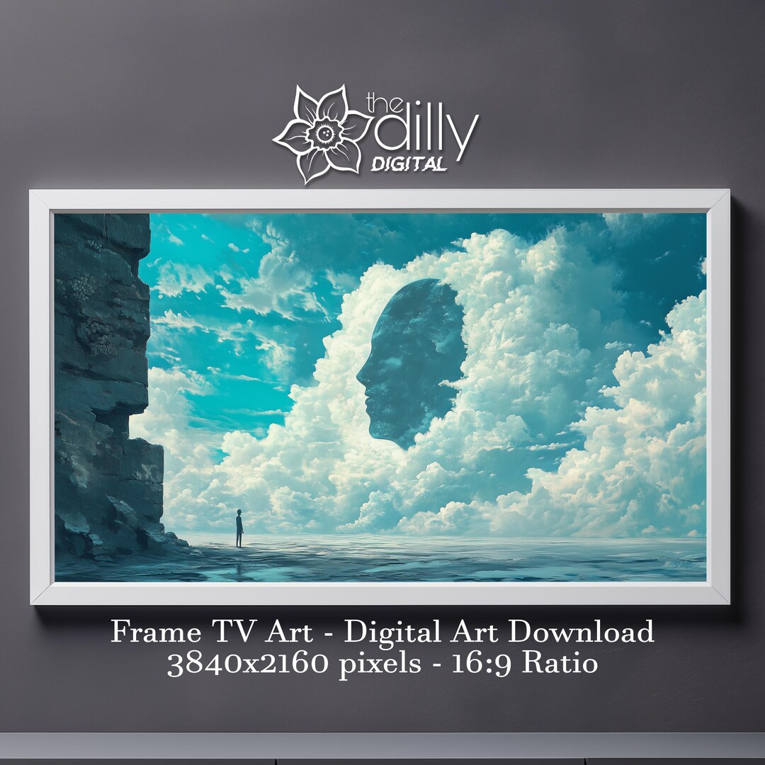 Samsung Frame TV Art | Cloud Face Dreamscape | Digital Download ...