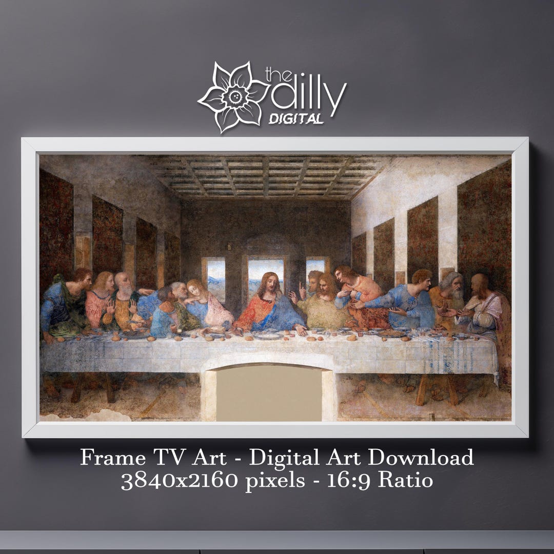 Leonardo Da Vinci the Last Supper Frame TV Art Digital Download for ...