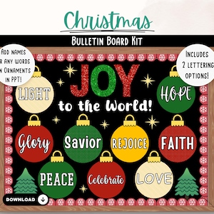 Jesus Christmas Christian Bulletin Board Kit, Winter December School ...