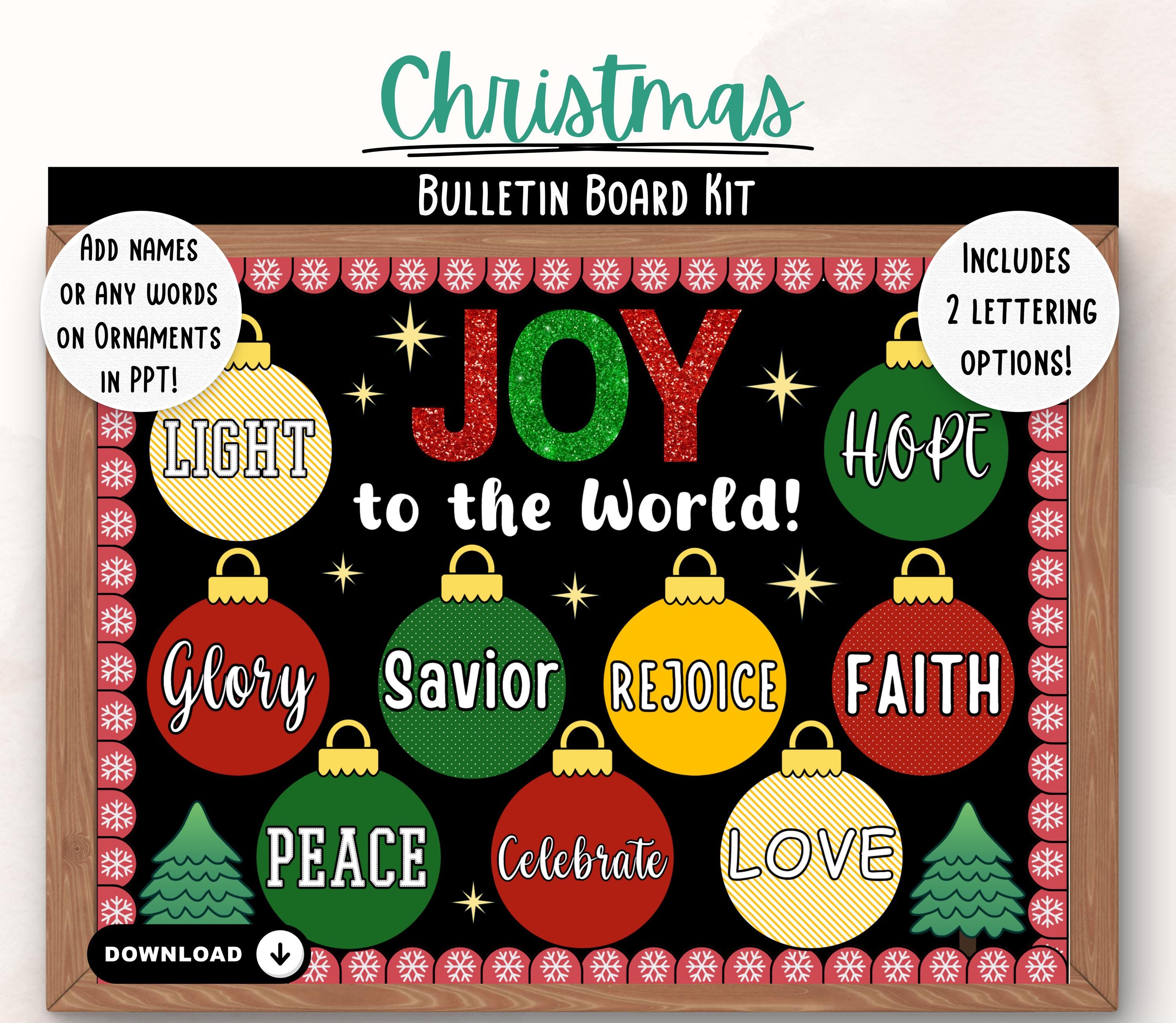 Jesus Christmas Christian Bulletin Board Kit, Winter December School ...