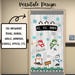 Winter Sports Bulletin Board Kit, New Year Snowman Skiing Snowboarding ...