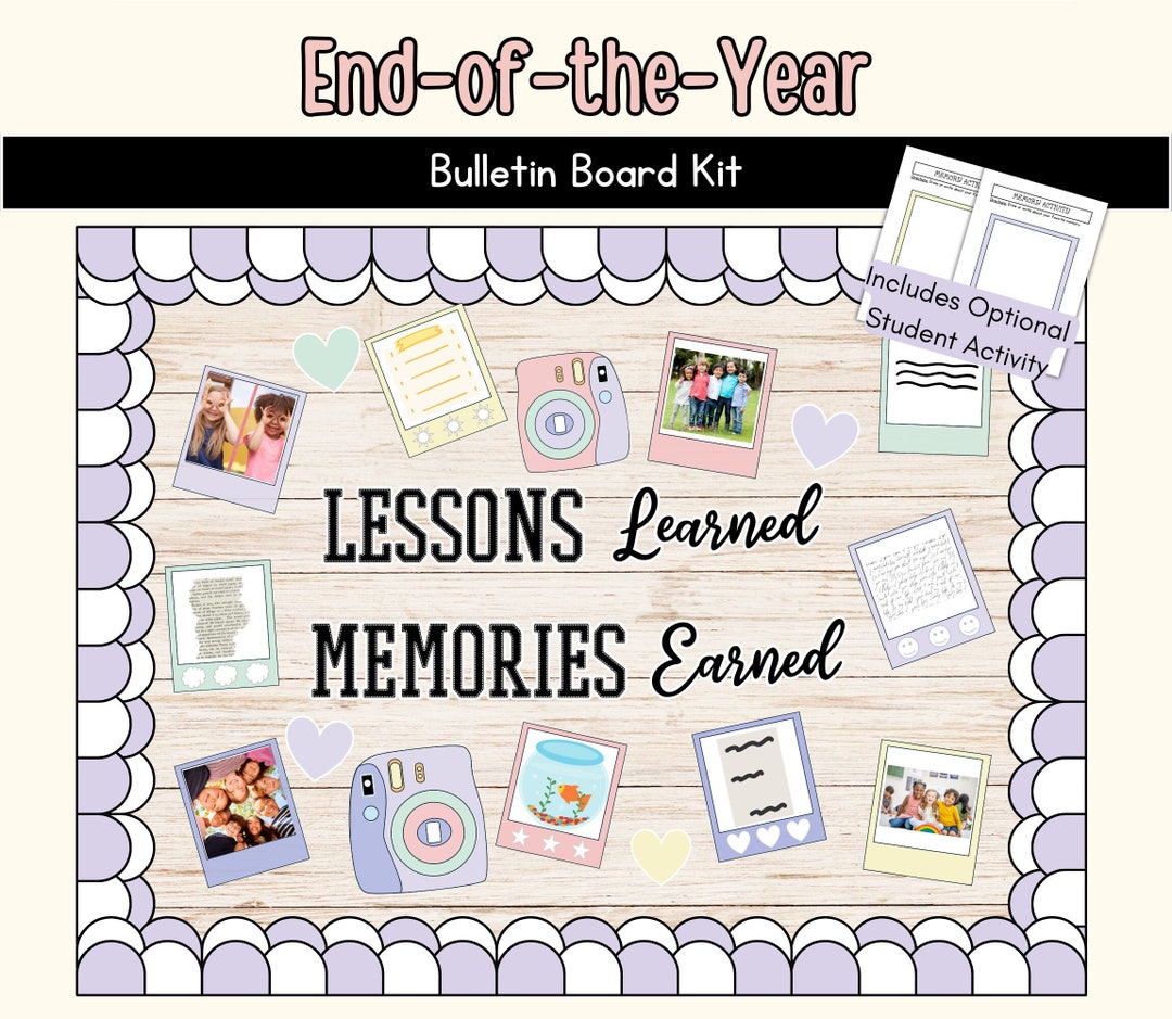 Memories End of School Year Bulletin Board Kit Classroom Door Display ...