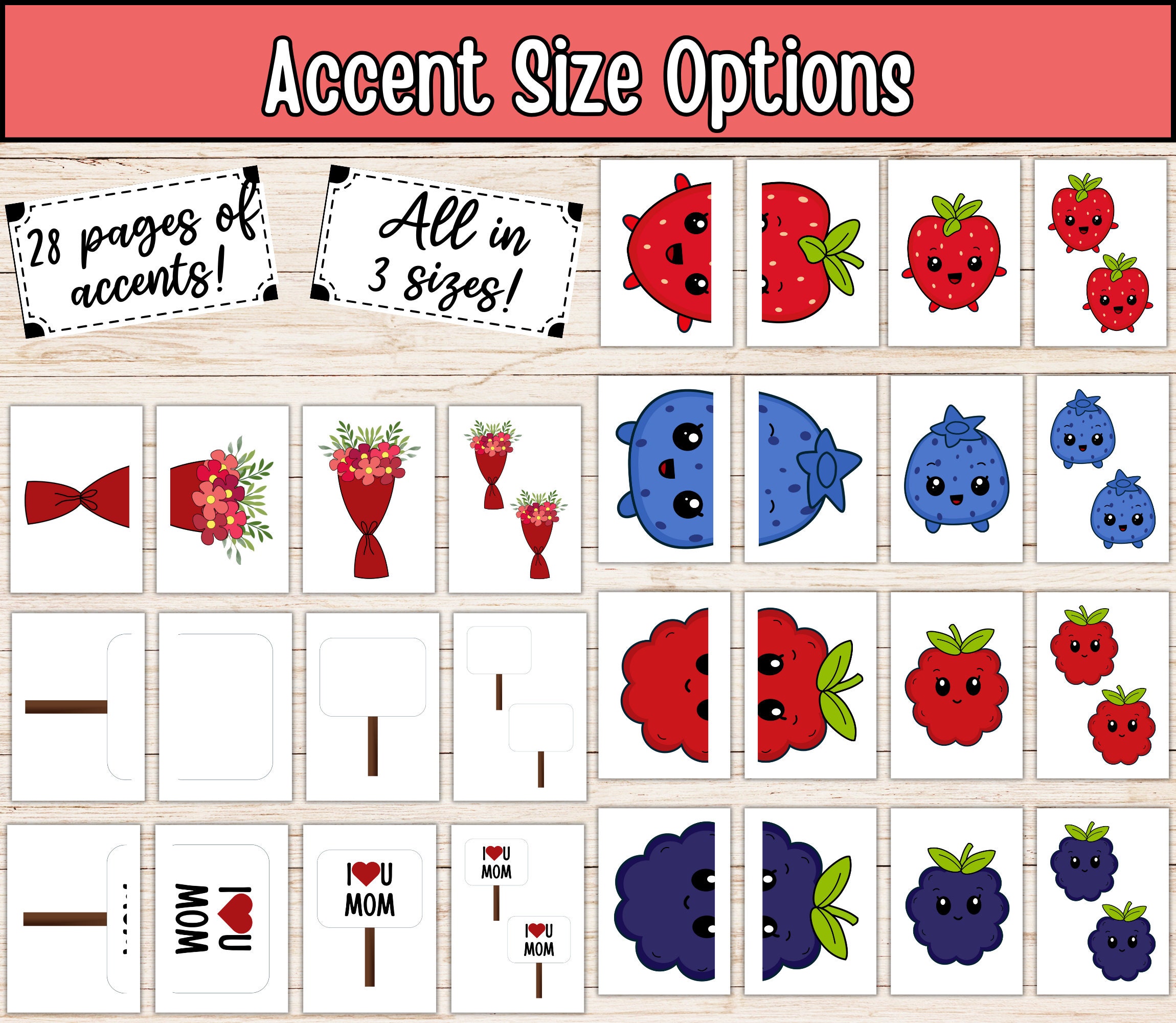 Happy Mother's Day May Bulletin Board Kit Mummy Fruit Bulletin Board ...