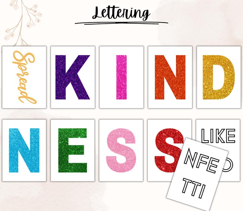 Kindness Decor Bulletin Board Kit Door Decorations Classroom ...
