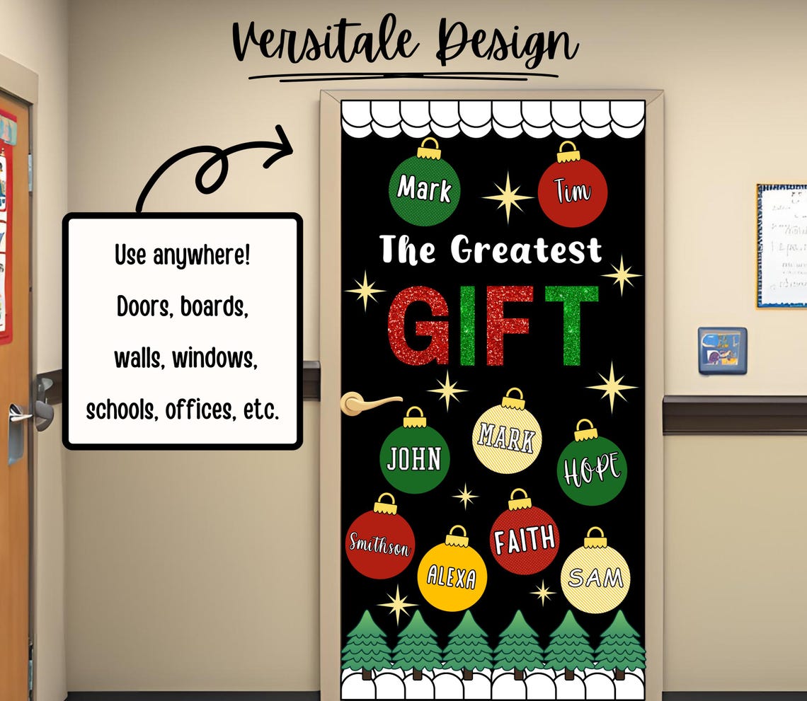 Jesus Christmas Christian Bulletin Board Kit, Winter December School ...