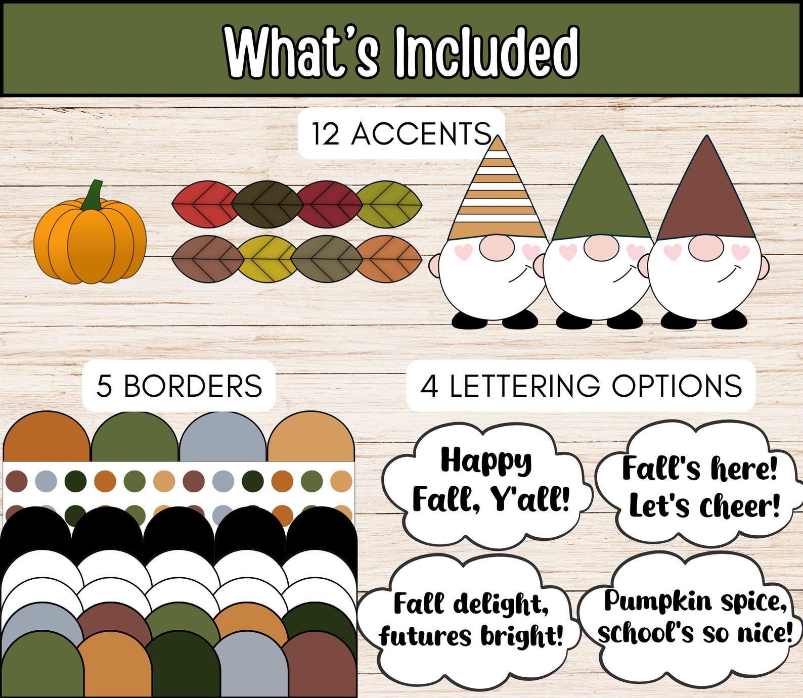 Fall September Bulletin Board Kit | Classroom Door | Display Class ...