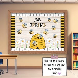 Spring Bulletin Board Kit Classroom Library Door Display Class Decor ...