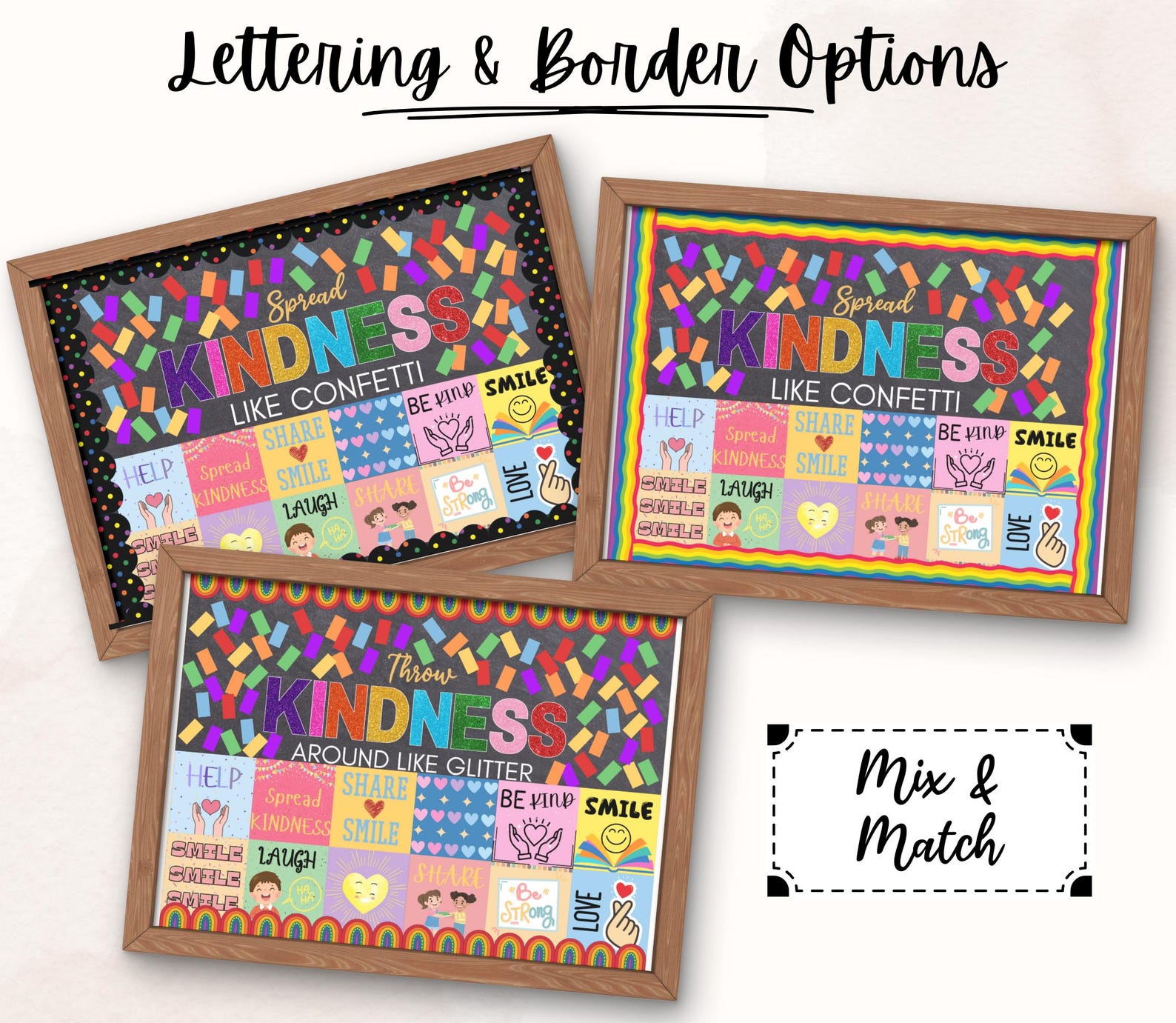 Kindness Decor Bulletin Board Kit Door Decorations Classroom ...