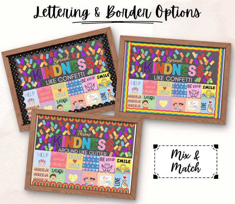 Kindness Decor Bulletin Board Kit Door Decorations Classroom ...