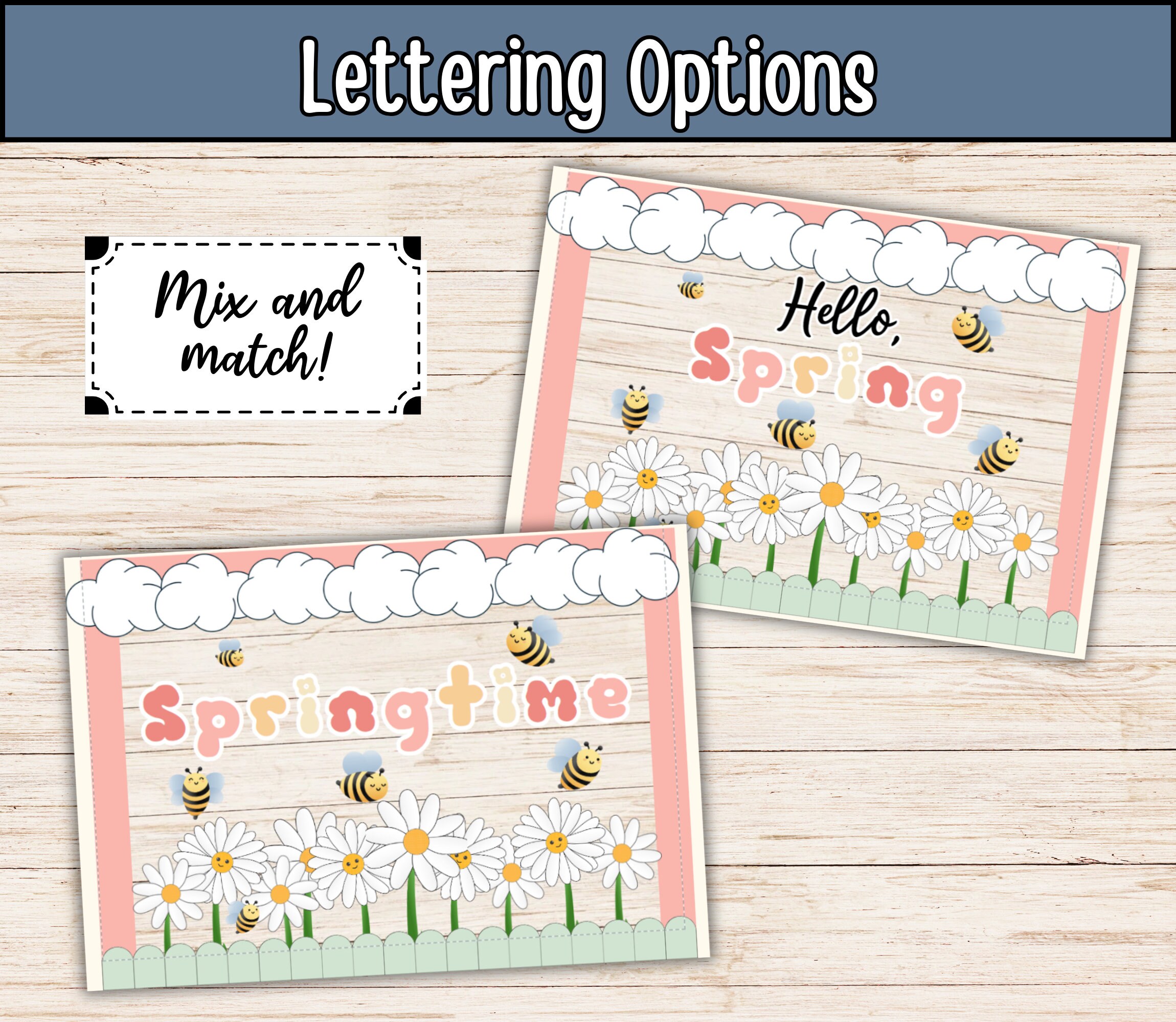 Spring Bulletin Board Kit Classroom Library Door Display Class Decor ...