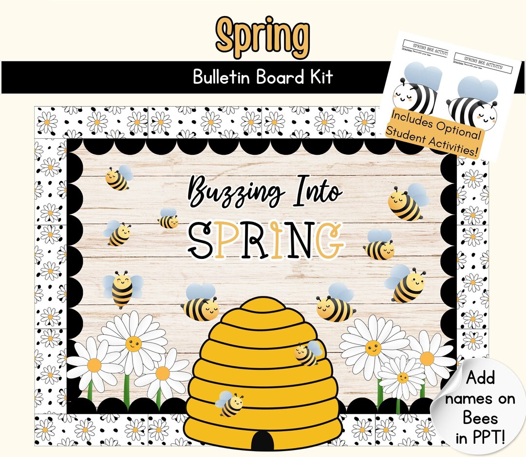 Spring Bulletin Board Kit Classroom Library Door Display Class Decor ...