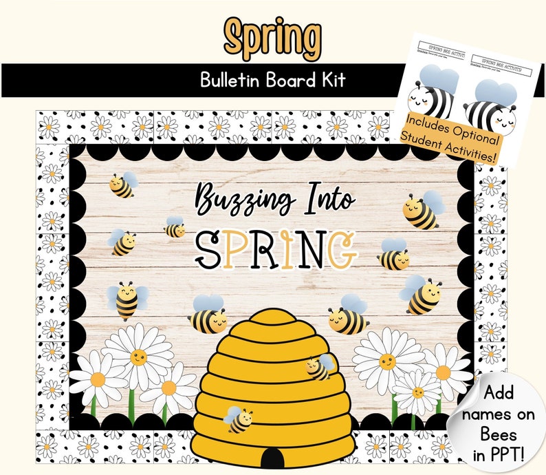 Spring Bulletin Board Kit Classroom Library Door Display Class Decor ...