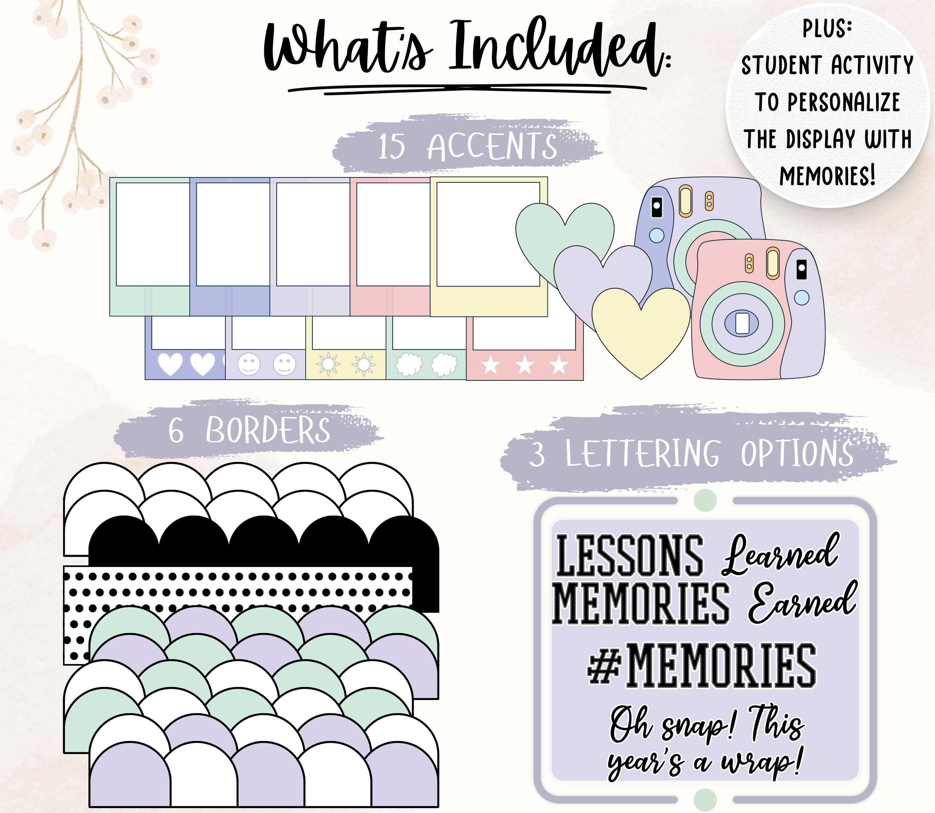 Memories End of School Year Bulletin Board Kit | Classroom Door ...