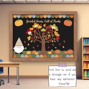 Thanksgiving Decor Bulletin Board Kit | Door Decoration Classroom Wall ...