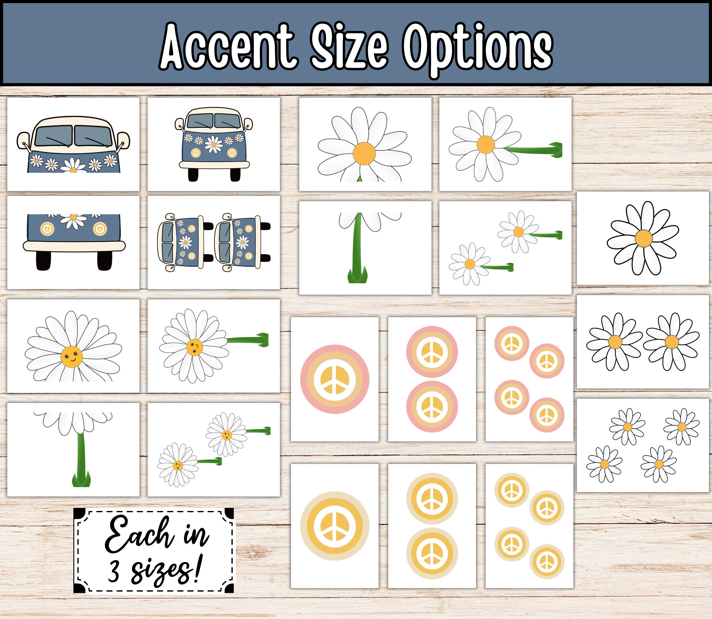 Retro Spring Bulletin Board Kit Groovy Classroom Library Door Display ...