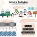 Winter Sports Bulletin Board Kit, New Year Snowman Skiing Snowboarding ...