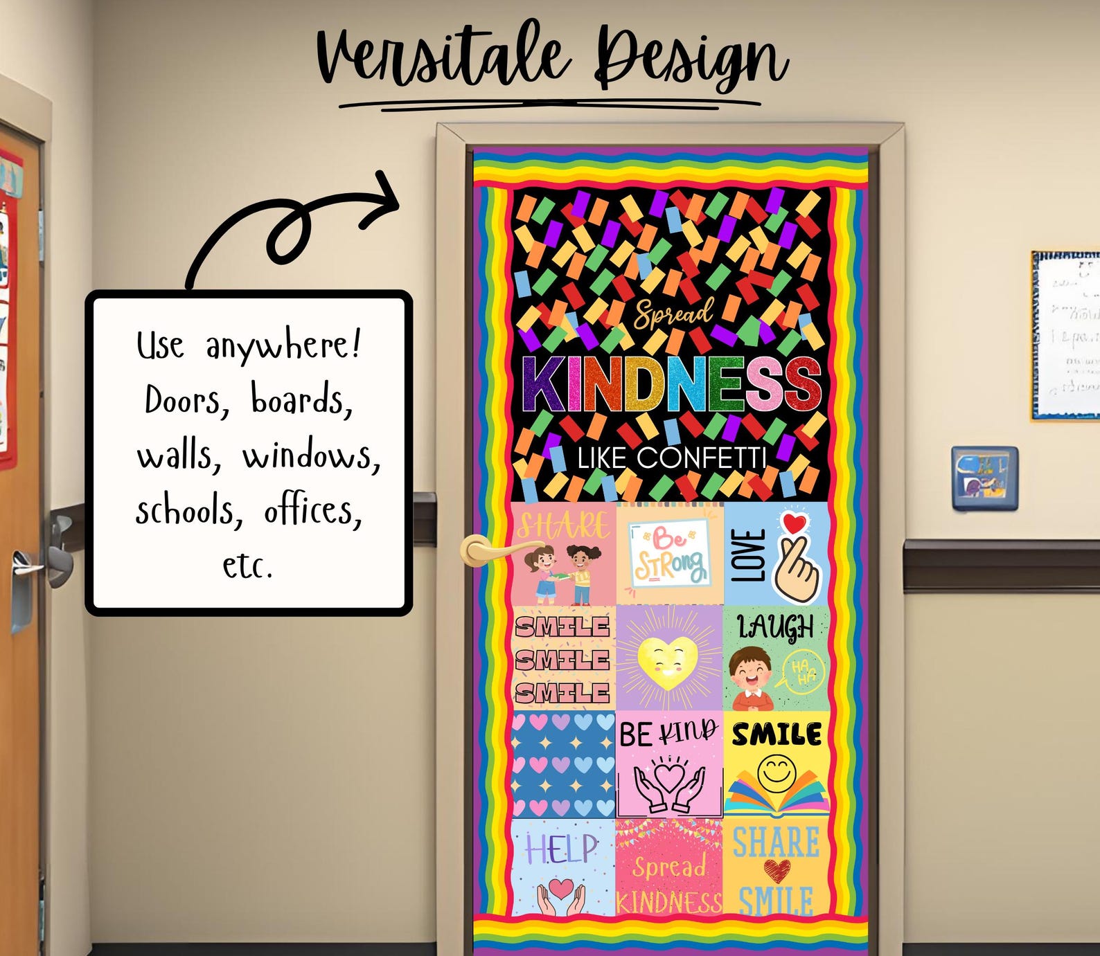 Kindness Decor Bulletin Board Kit Door Decorations Classroom ...