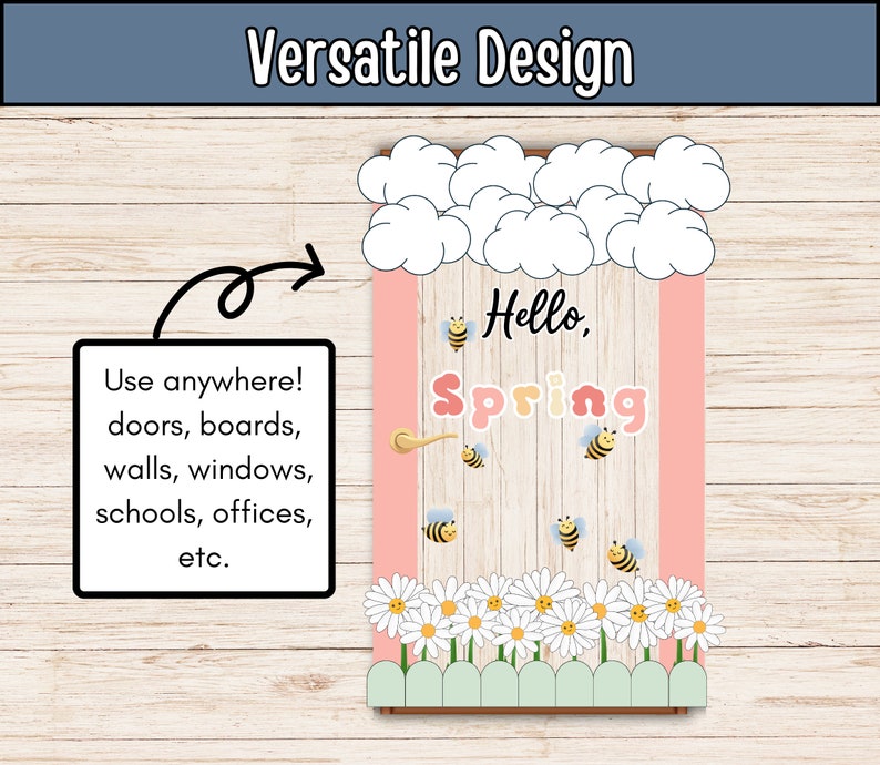 Spring Bulletin Board Kit Classroom Library Door Display Class Decor ...