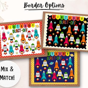 Space Birthday Bulletin Board Kit Student Display, Interactive School ...