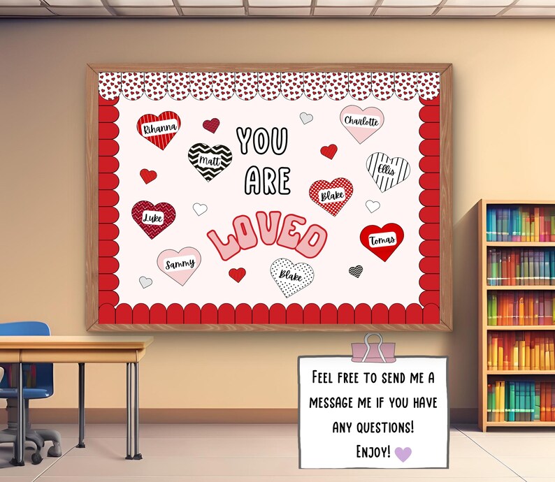 Valentines Day Door Bulletin Board Activity Display Kit You Are Loved ...