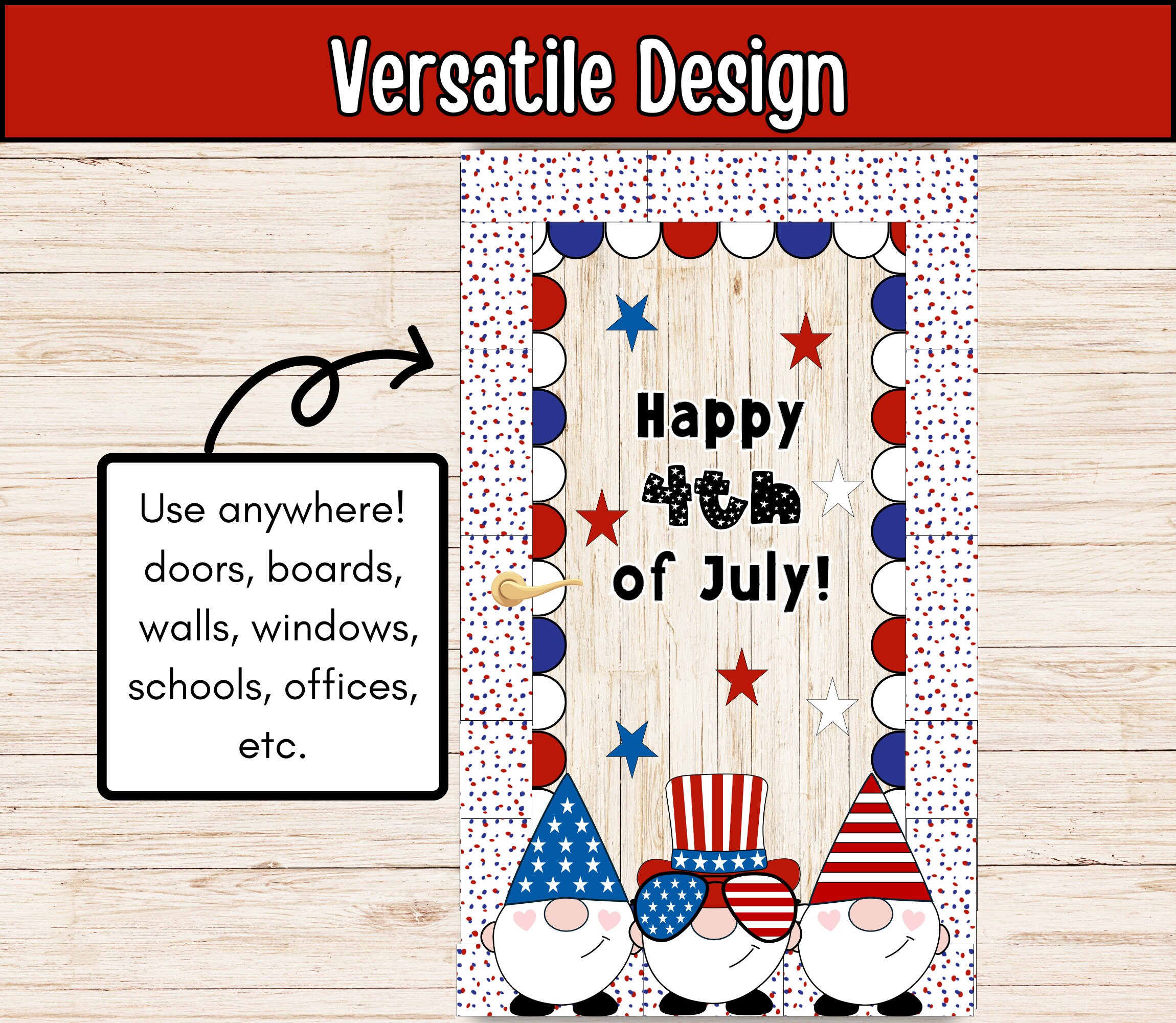 4th of July Bulletin Board Kit Classroom Door Display Class Decor ...