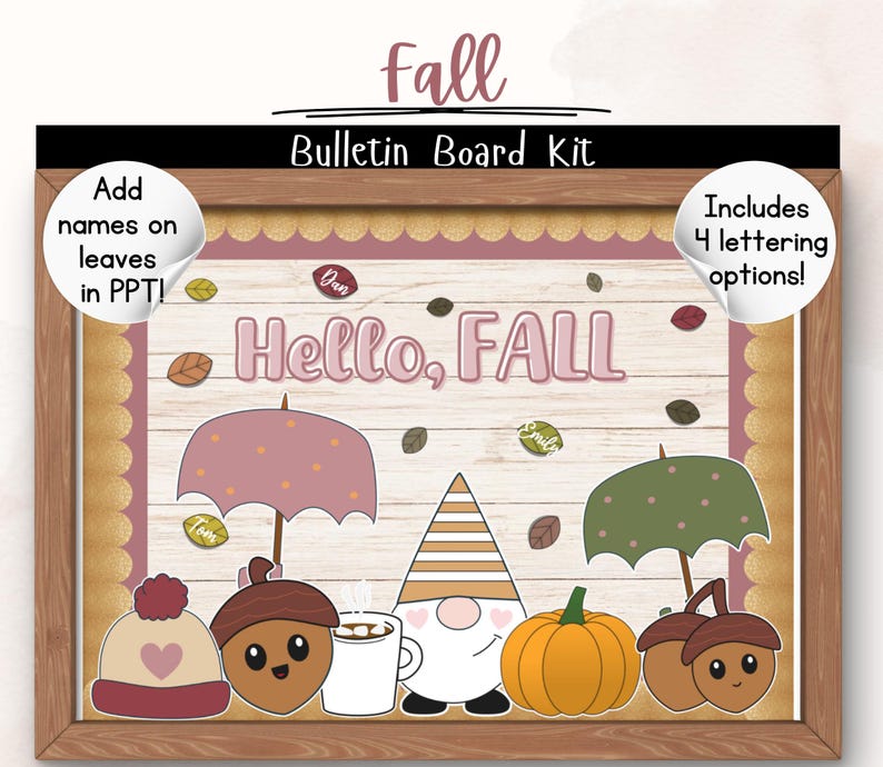 Fall September Bulletin Board Kit | Door Classroom Decor | September ...