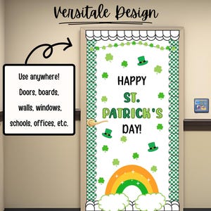 Saint Patrick's Day Bulletin Board Kit, Printable Classroom Door Decor ...