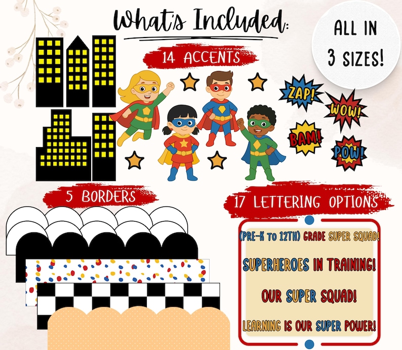Superhero Back to School Bulletin Board Kit | Classroom Door Display ...