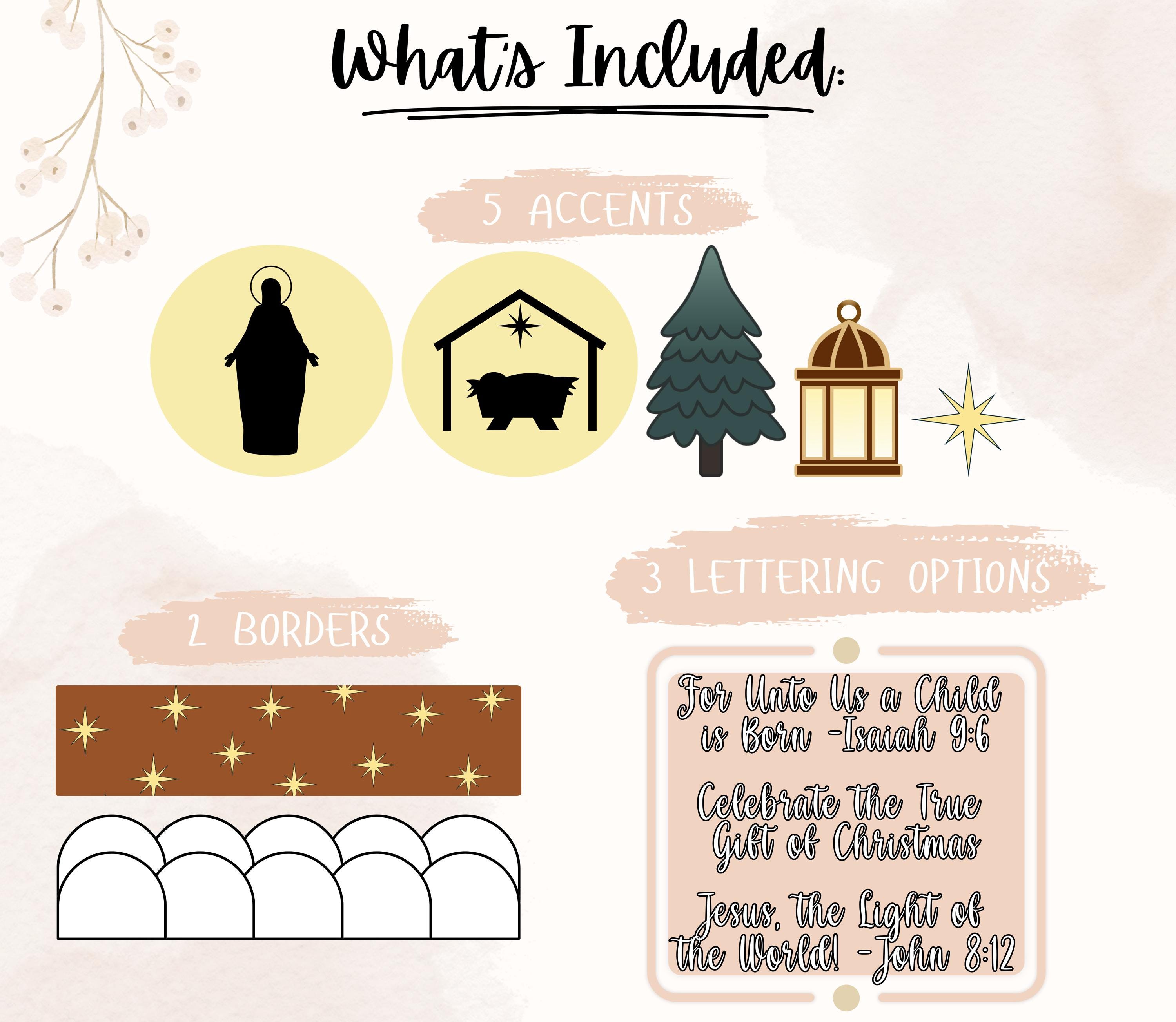 Jesus Christmas Christian Bulletin Board Kit, Winter December School ...