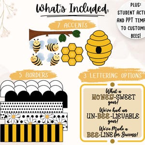 Bee End of School Year Bulletin Board Kit | Classroom Library Door ...