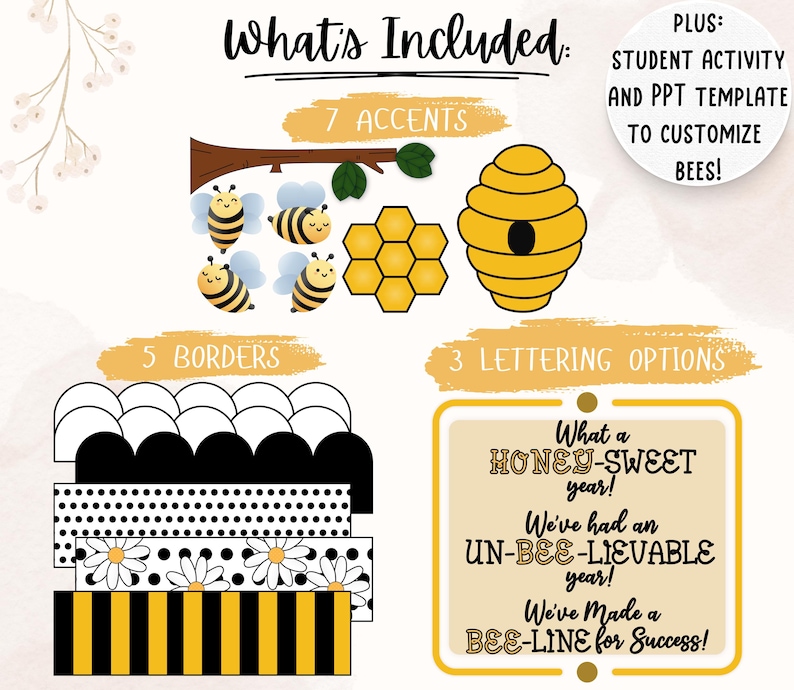 Bee End of School Year Bulletin Board Kit | Classroom Library Door ...