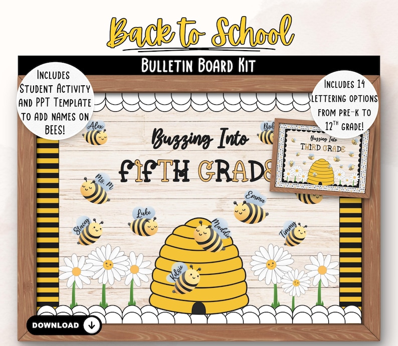 Back to School Bulletin Board Kit | Welcome Back Classroom Door Display ...